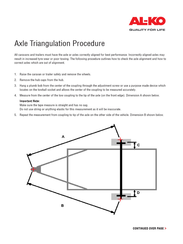 AL KO Axle Triangulation Procedure 1 | PDF | Trailer (Vehicle) | Axle