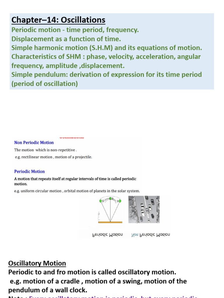 Oscillations-Chapter 14 | PDF | Teaching Methods & Materials ...