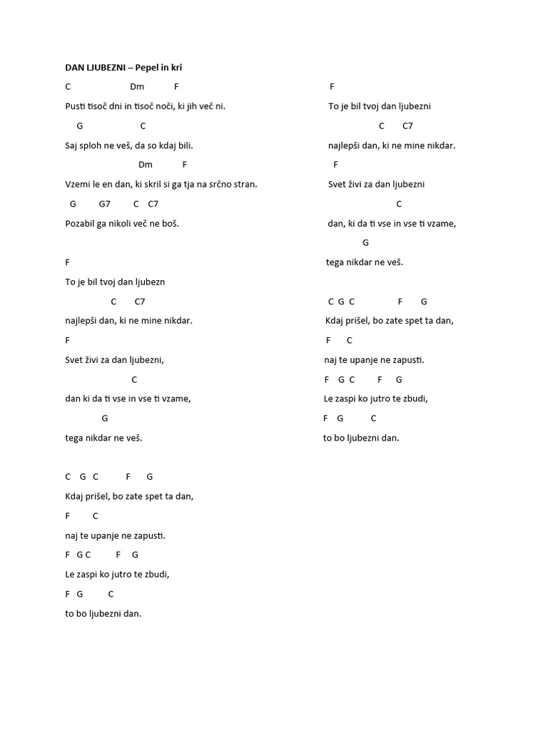 Pesmi Z Akordi | PDF