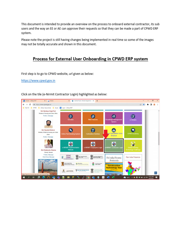 User_manual_for_ext_contractor_and_sub_user_onboarding_in_CPWD_ERP ...