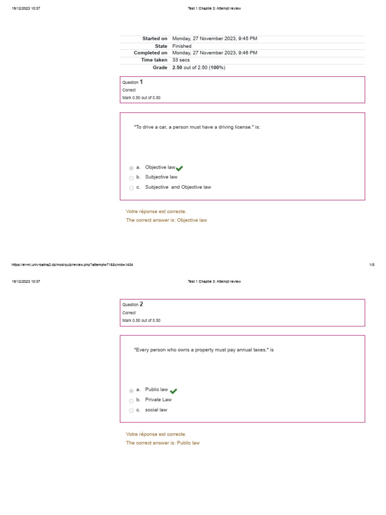 Test 1 Chaptre 3 - Attempt Review | PDF | Civil Law (Common Law ...