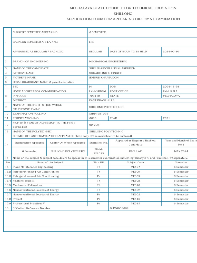 Application Form 2024 | PDF
