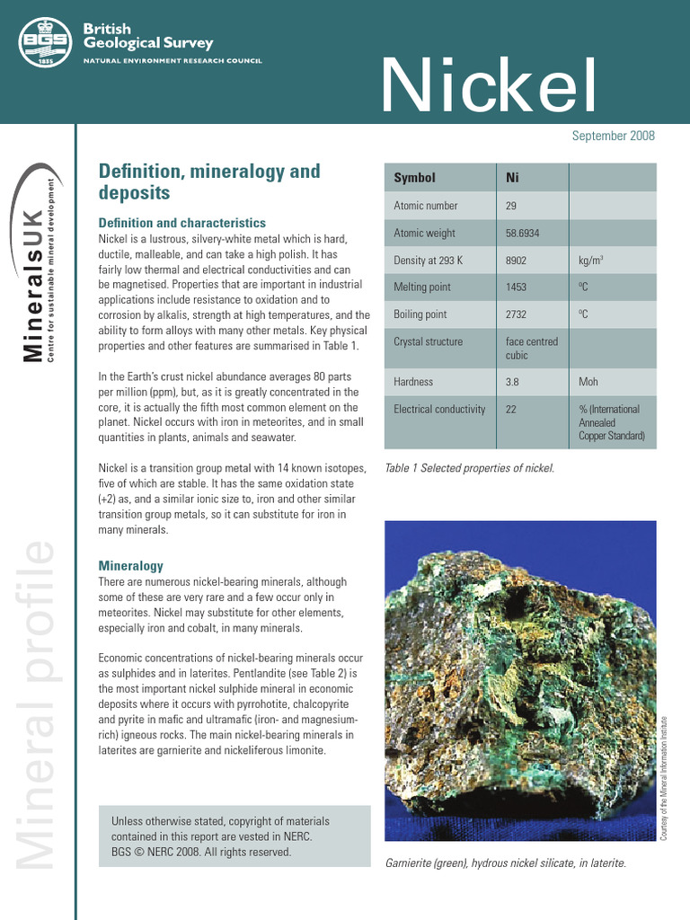 Nickel Core Uk | PDF | Ore | Nickel
