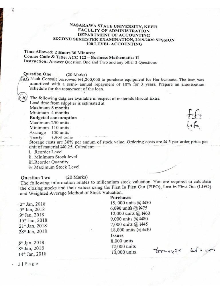 Acc 122 | PDF