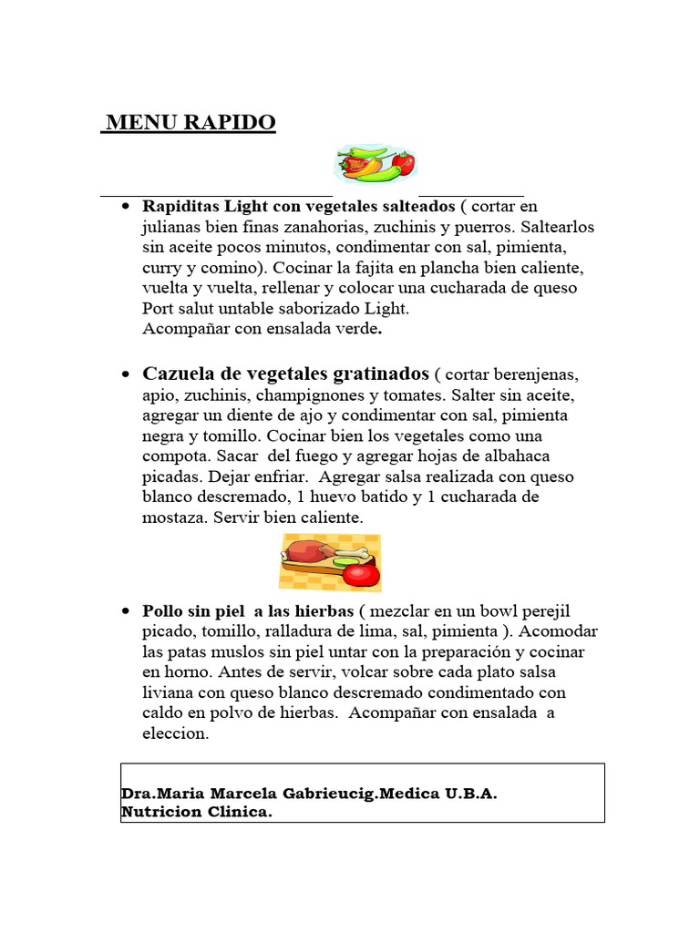 Recetas Saludables y Rápidas para Cocinar | PDF