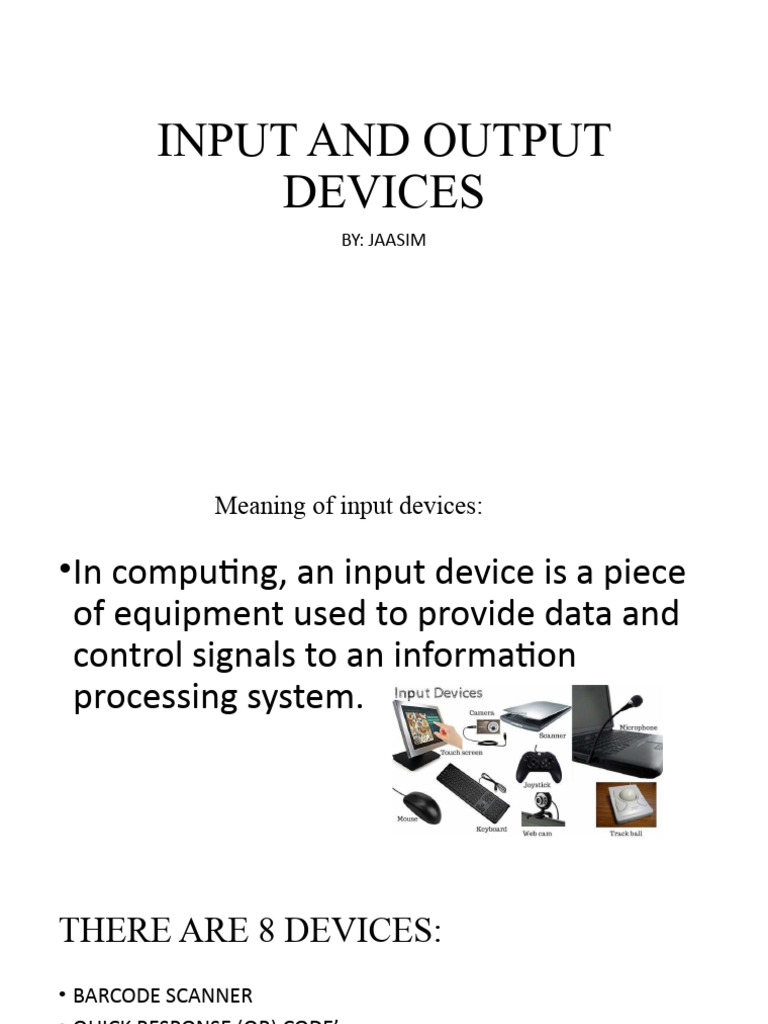 Input and Output Devices | PDF