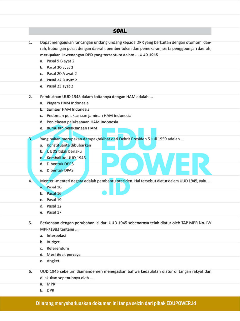 PAKET19-TWK (SOAL) | PDF