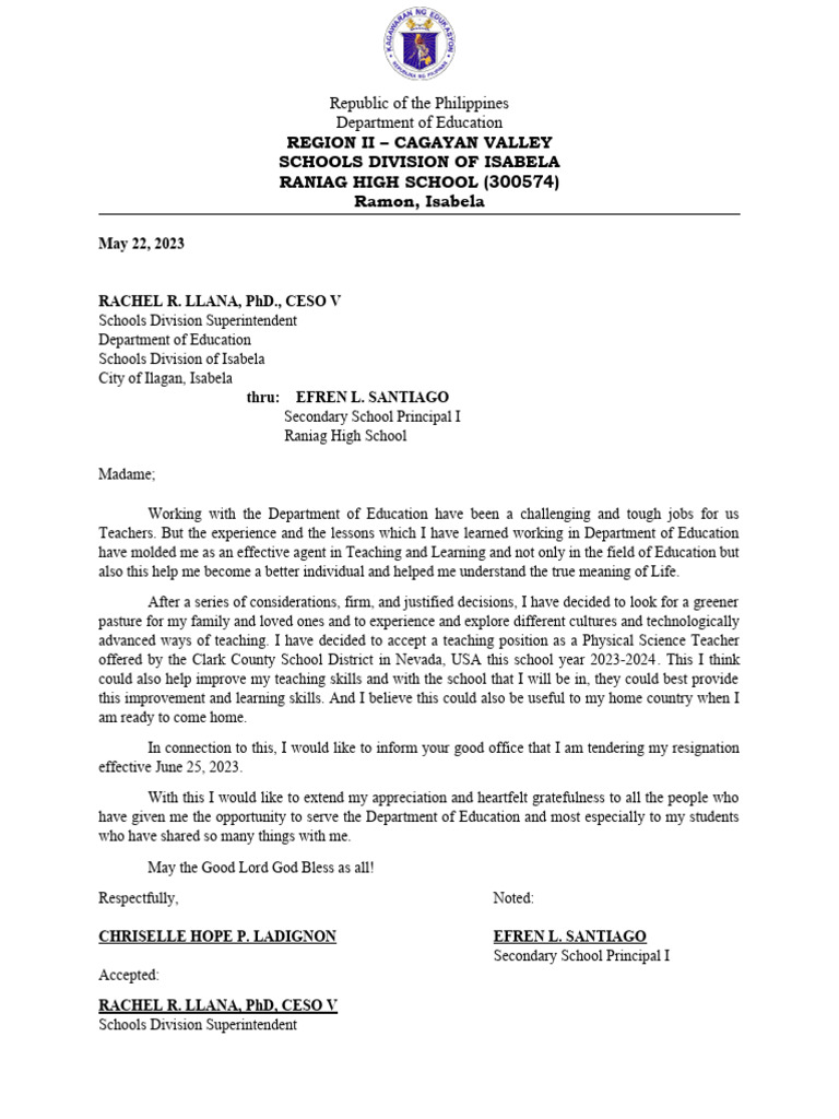 DEPED Resignation | PDF