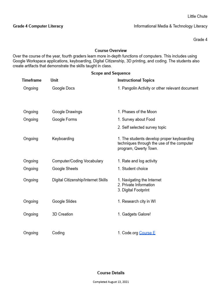 GR 4 Computer Literacy | PDF | Information | Internet