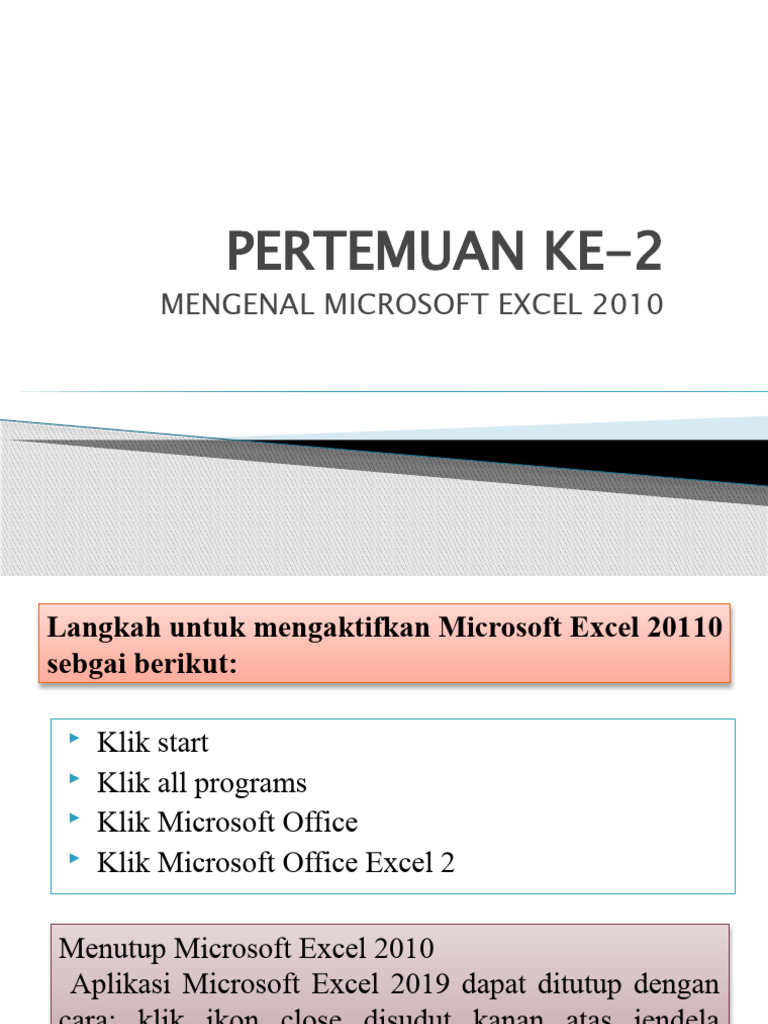 Mengenal Microsoft Excel 2010 | PDF