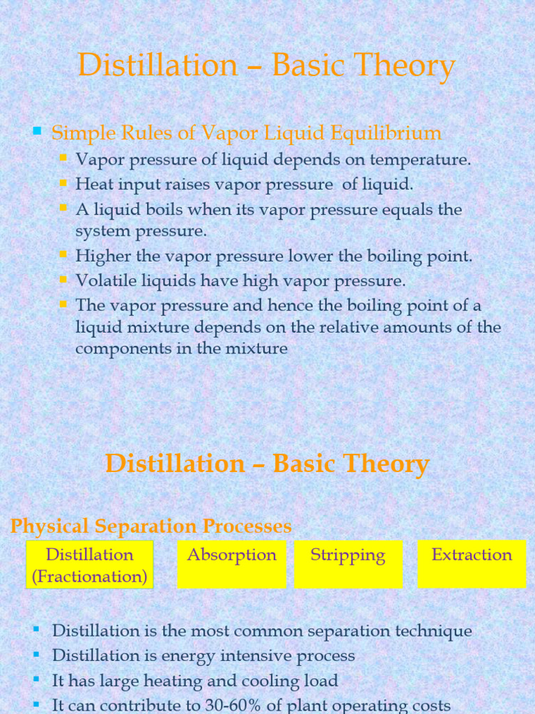 Distillation Basics for Engineers | PDF | Distillation | Separation ...