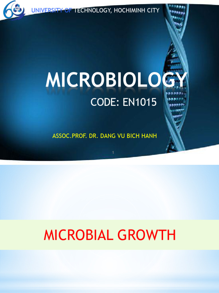 Microb 222 - Microbial Growth | PDF | Electron Transport Chain | Biology
