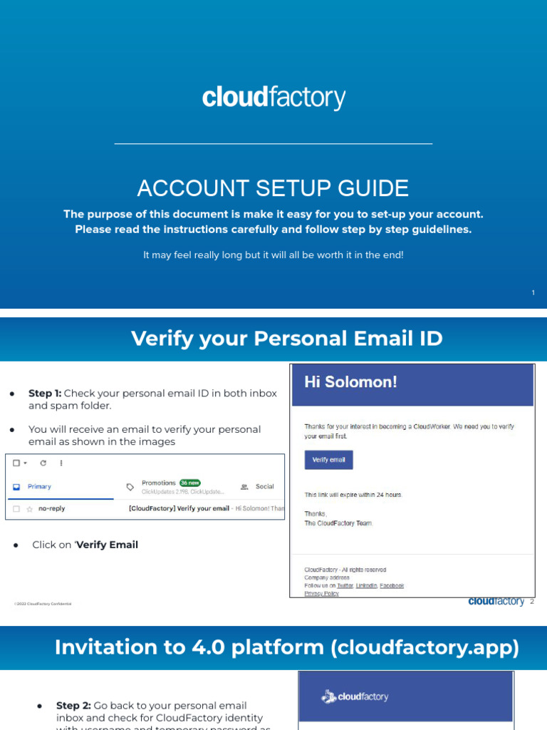 Account Setup Guide V3.2 | PDF | Password | Login