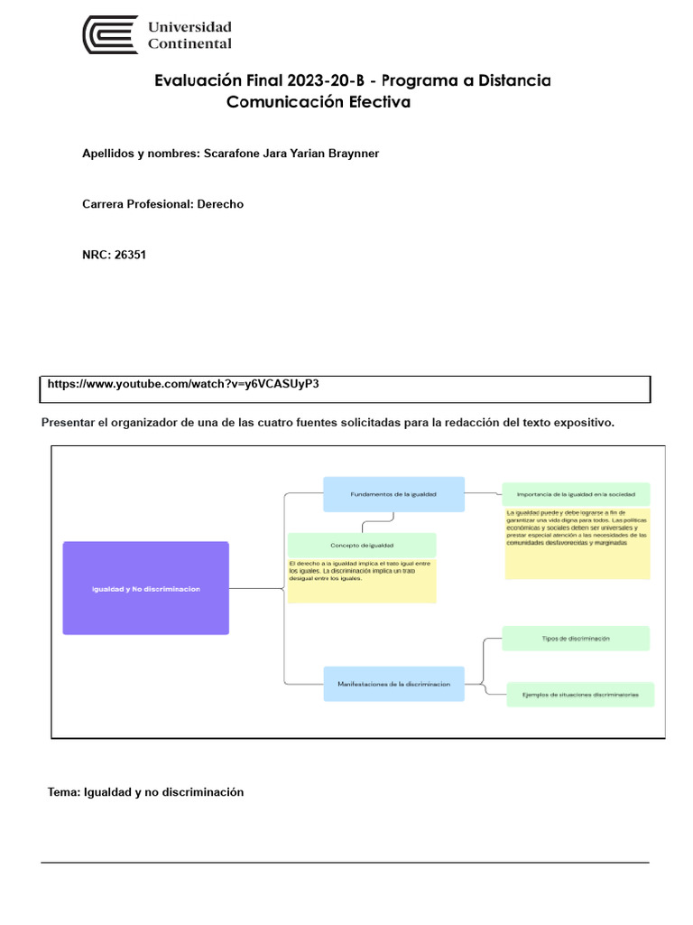 Formato - de - Evaluación Final 2023-20B 1 | PDF | Discriminación ... Formato - de - Evaluación Final 2023-20B 1 | PDF | Discriminación ...