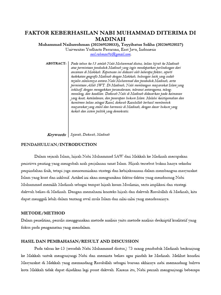 Sejarah Madinah | PDF