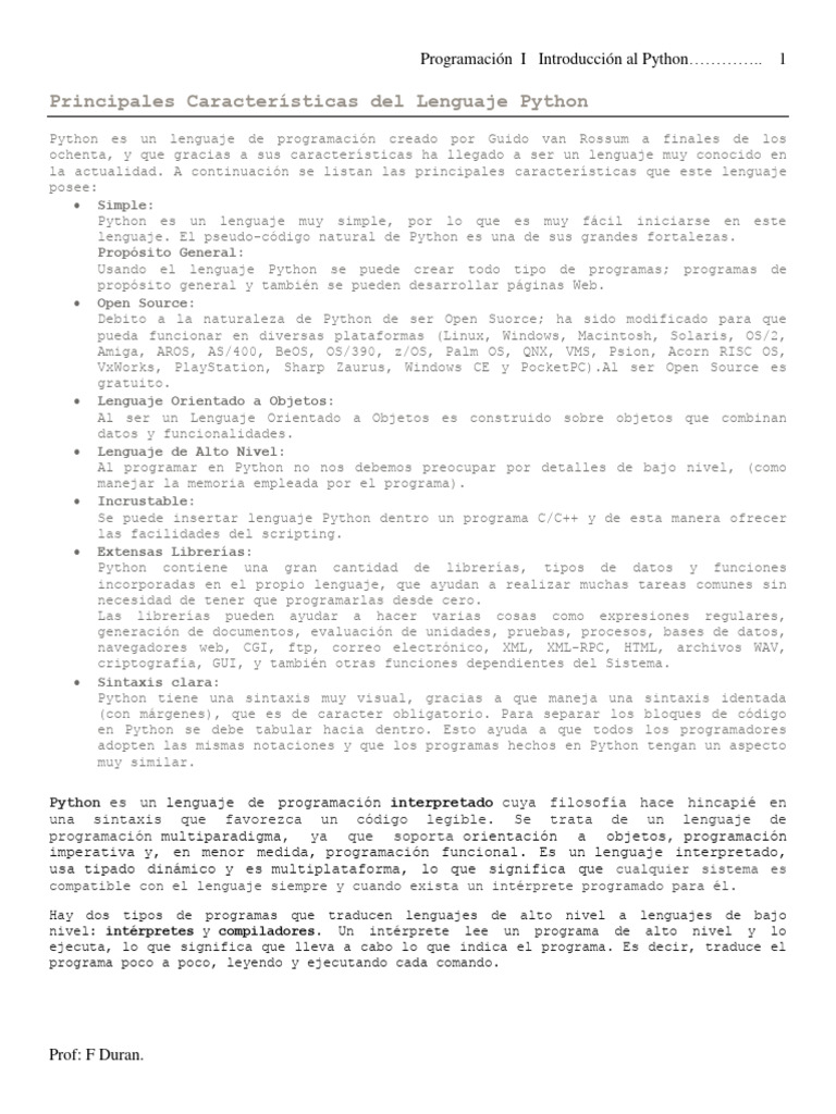 Guia Programacion en Python | PDF | Lenguaje de programación | Programa ... Guia Programacion en Python | PDF | Lenguaje de programación | Programa ...