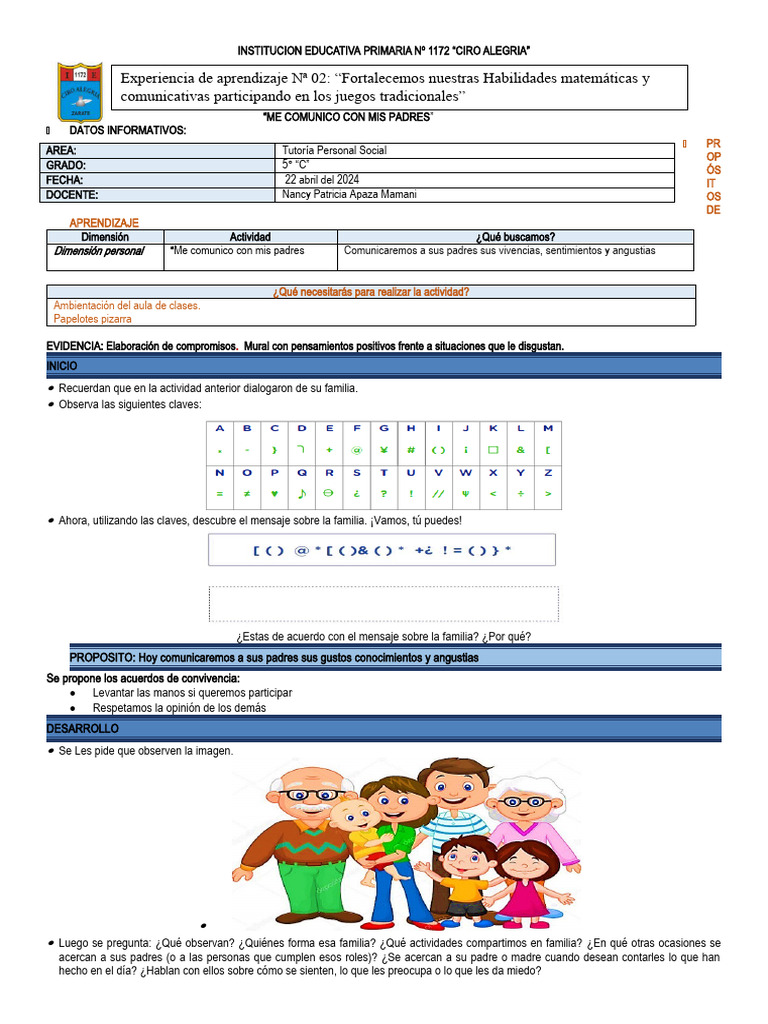 Me Comunico Con Mis Padres | PDF