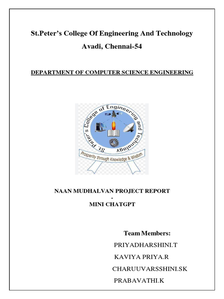 NM Mini Chat GPT Report Project | PDF | Artificial Intelligence ...