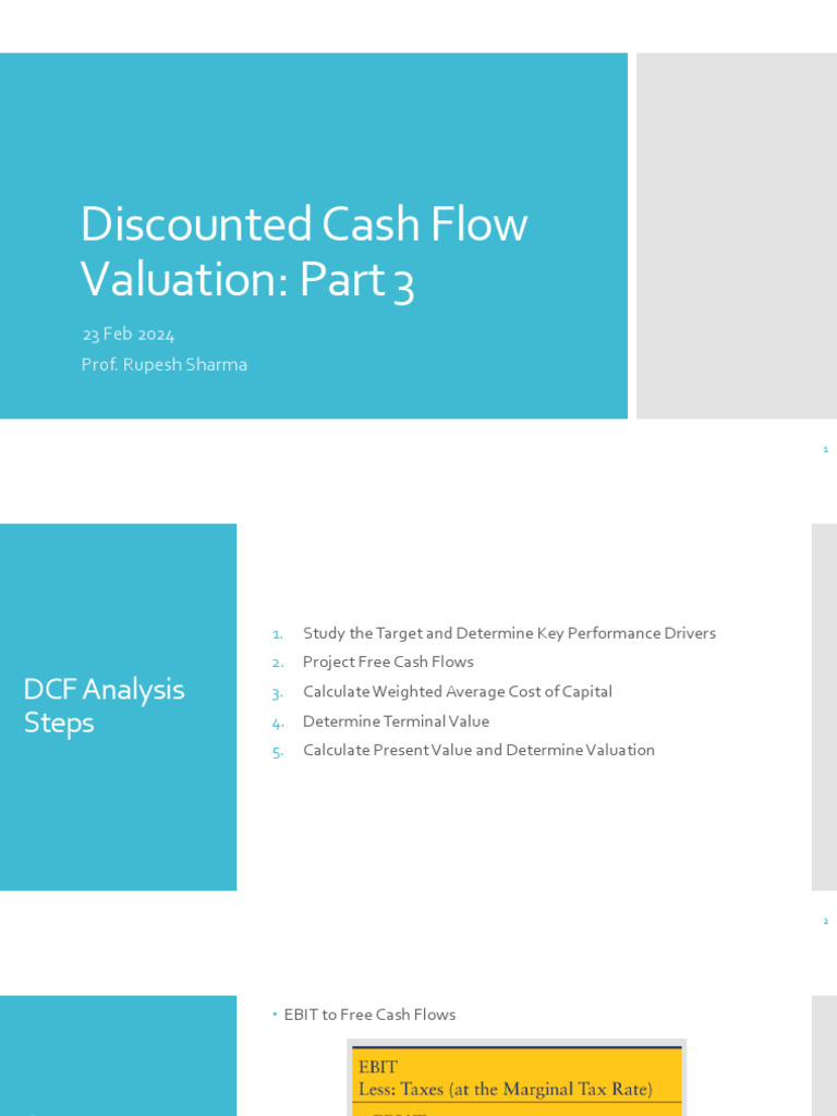 2b_23Feb_Discounted Cash Flow_Pt3 | PDF | Depreciation | Valuation ...
