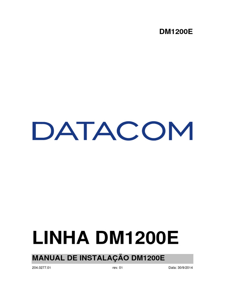 204-0277-01 - Linha DM1200E - Manual de Instalacao | PDF | Comutador de rede | Rede de computadores