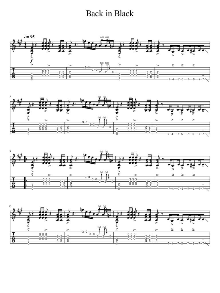 Back in Black-Guitar Part | PDF