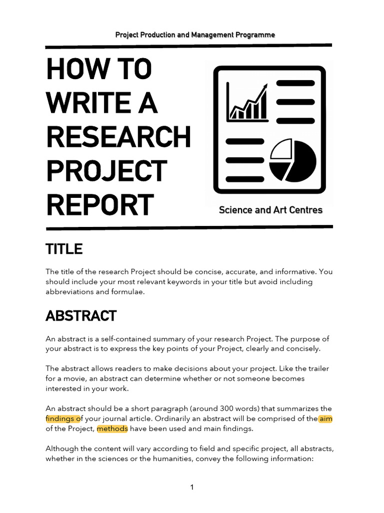 How to Write a Research Project Report | PDF | Methodology ...