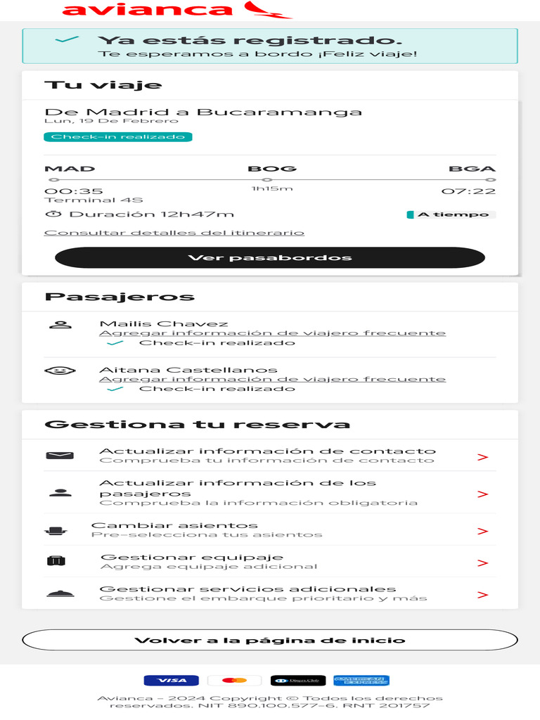 Avianca Checkin - Overview | PDF