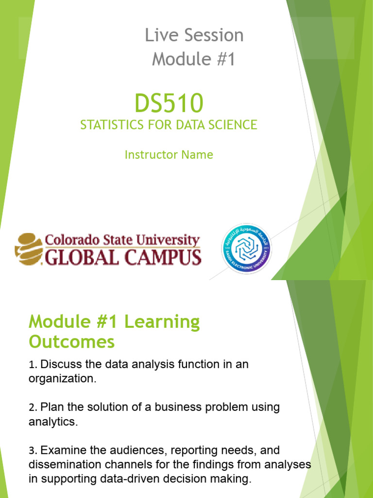 SEU - DS510 - Module 1 Introduction To Statistics | PDF | Statistics | Data Analysis