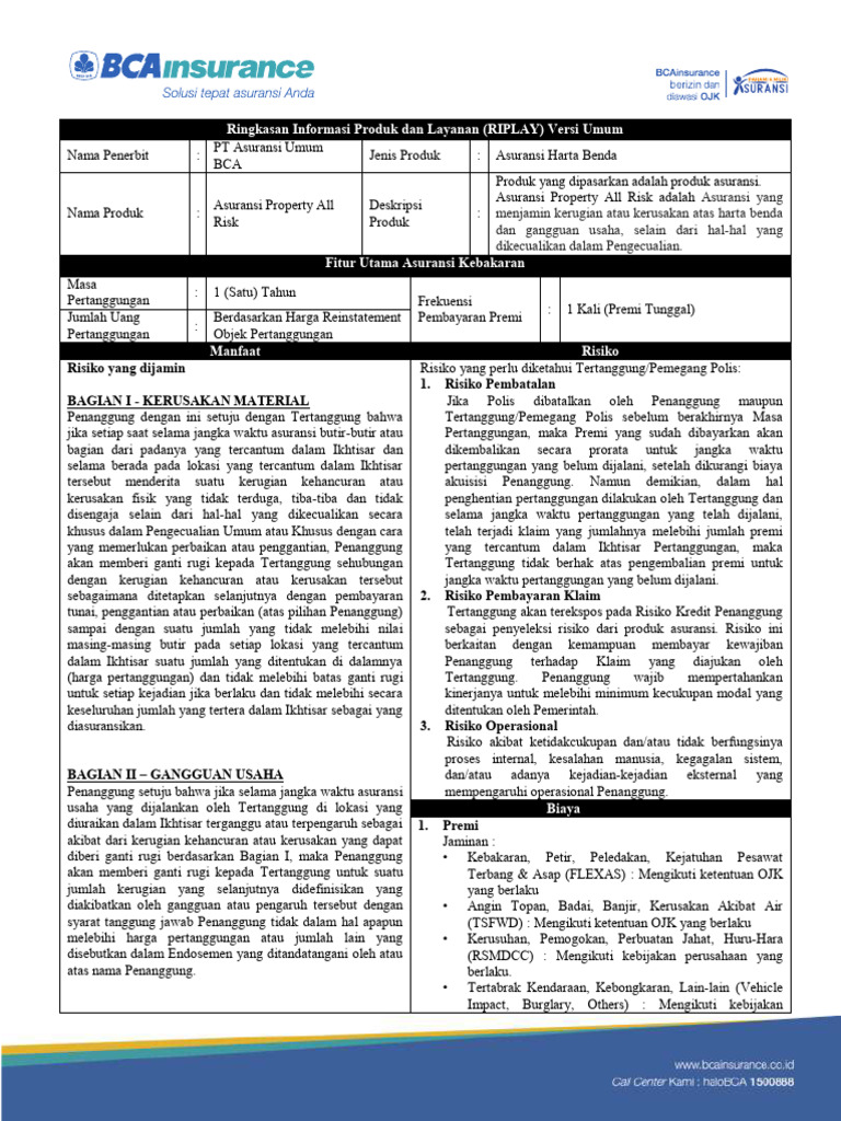 Riplay Umum Asuransi Par (Direct) - Upgrade New Logo | PDF