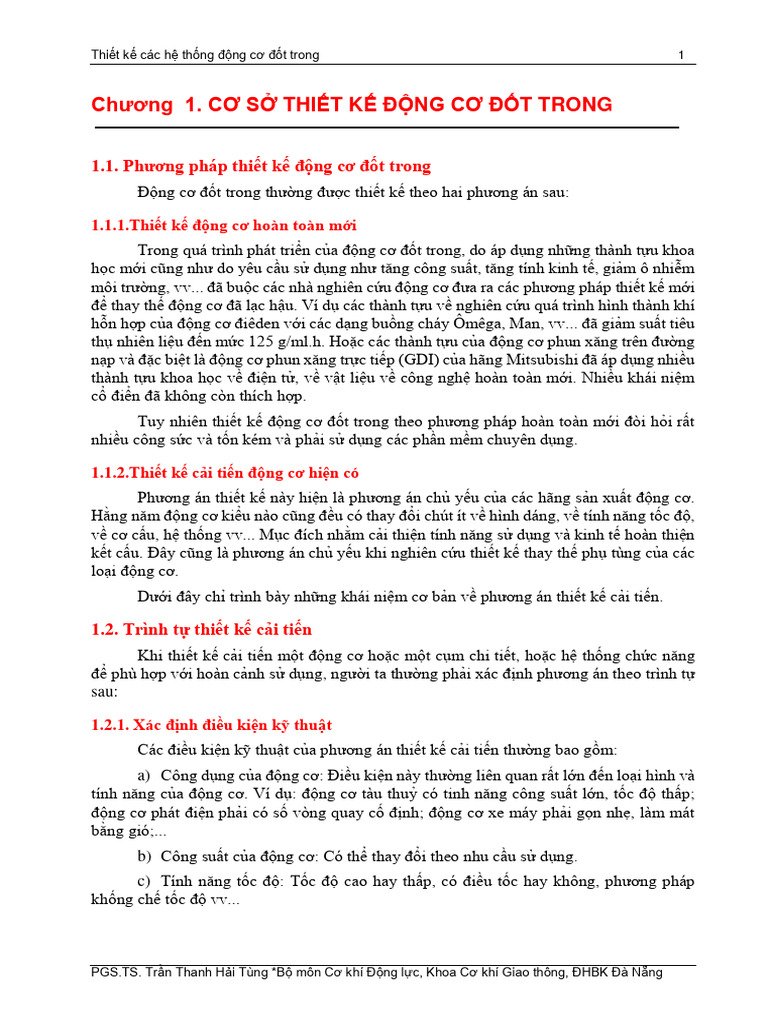 Mon Thiet Ke Cac He Thong Dong Co Dot Trong-V2 | PDF