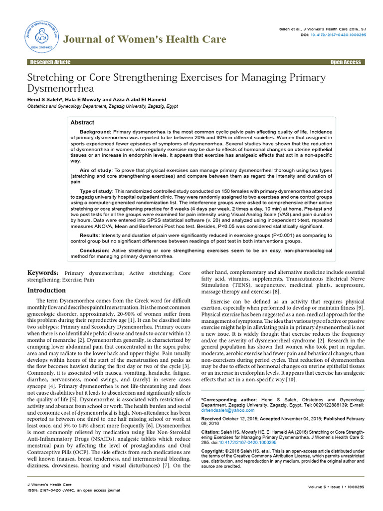Stretching or Core Strengthening Exercis | PDF | Diseases And Disorders ...