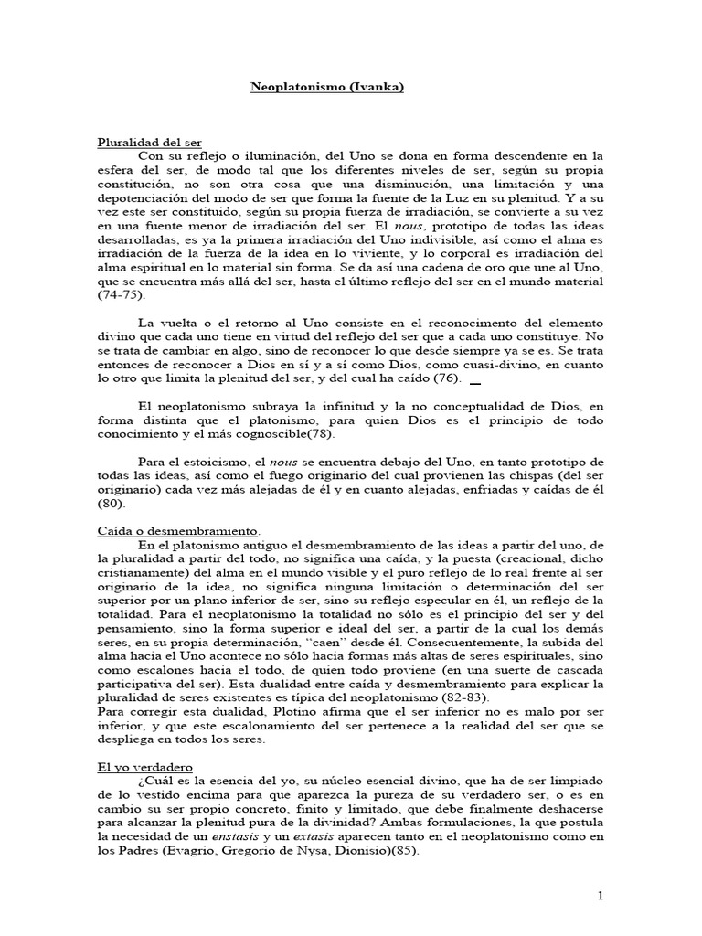 Neoplatonism o | PDF | neoplatonismo | Alma