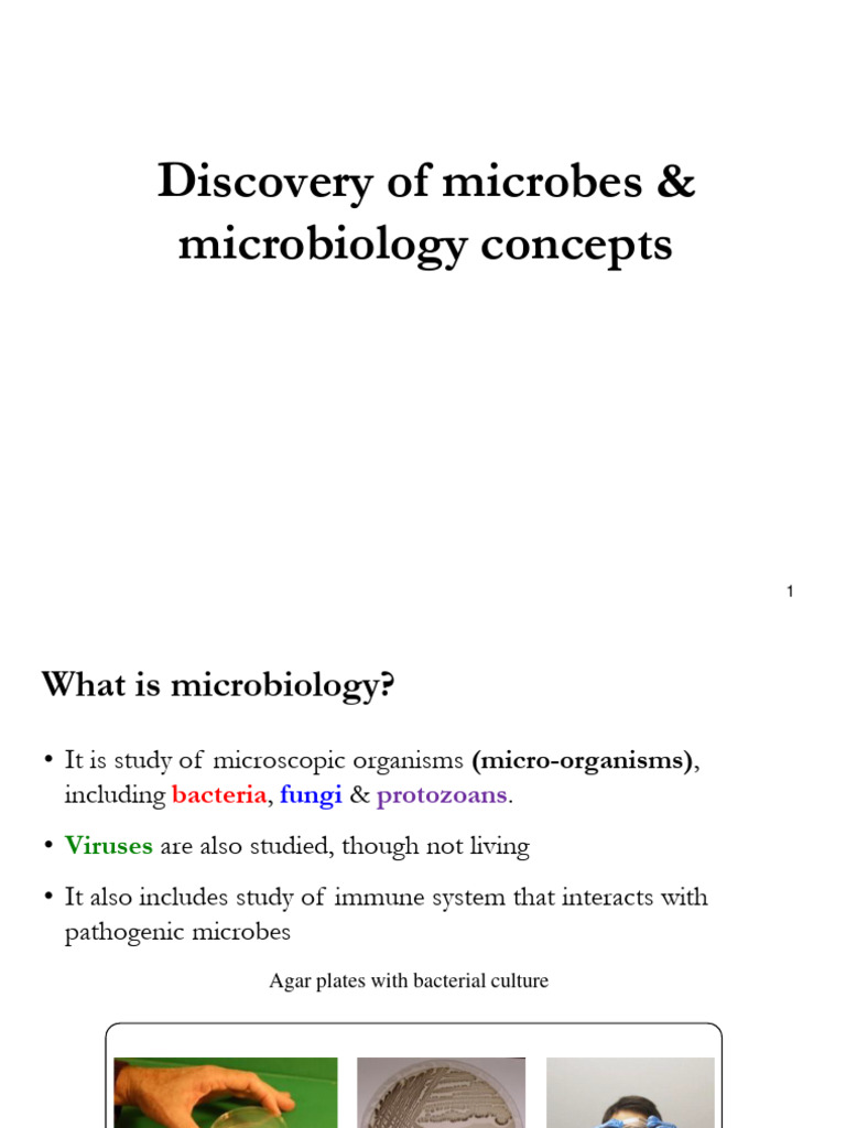 11jan2024 - Discovery of Microbes and Microbiology Concepts | PDF ...