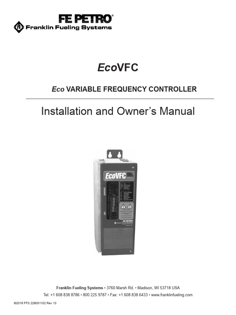 EcoVFC Installation & Safety Manual | PDF | Electrical Wiring | Switch