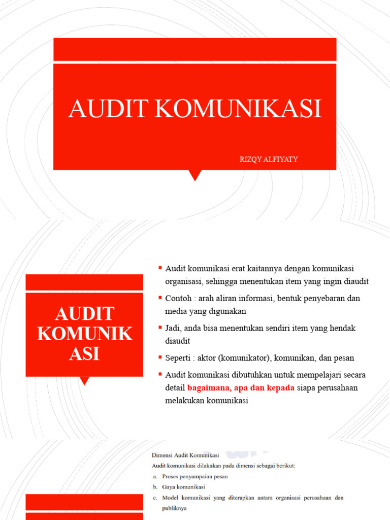 Contoh Audit Komunikasi Organisasi | PDF