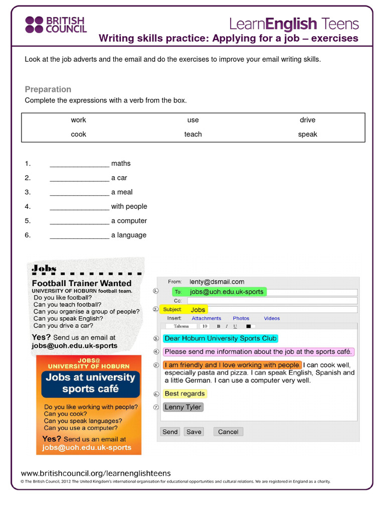 Applying For A Job - Exercises 5 | PDF | Human Communication | Linguistics