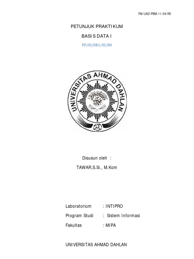 Modul Praktikum Basis Data 1 | PDF