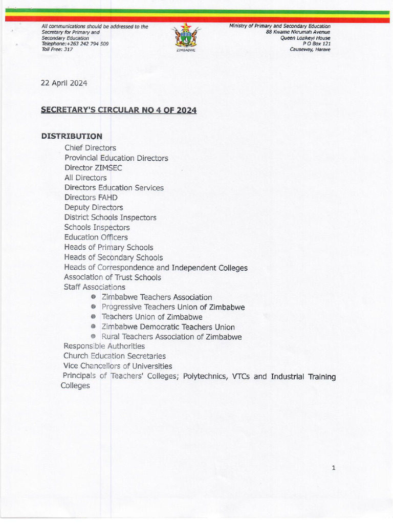 Circular 4 of 2024 | PDF