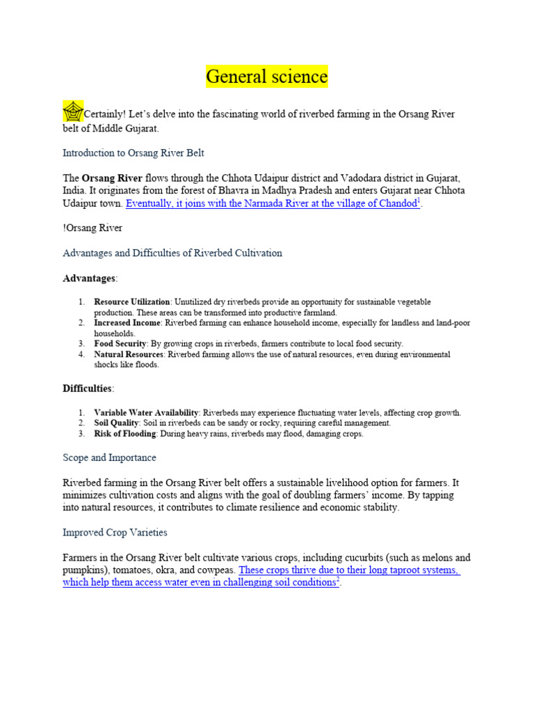 General Science | Download Free PDF | Agriculture | Natural Environment