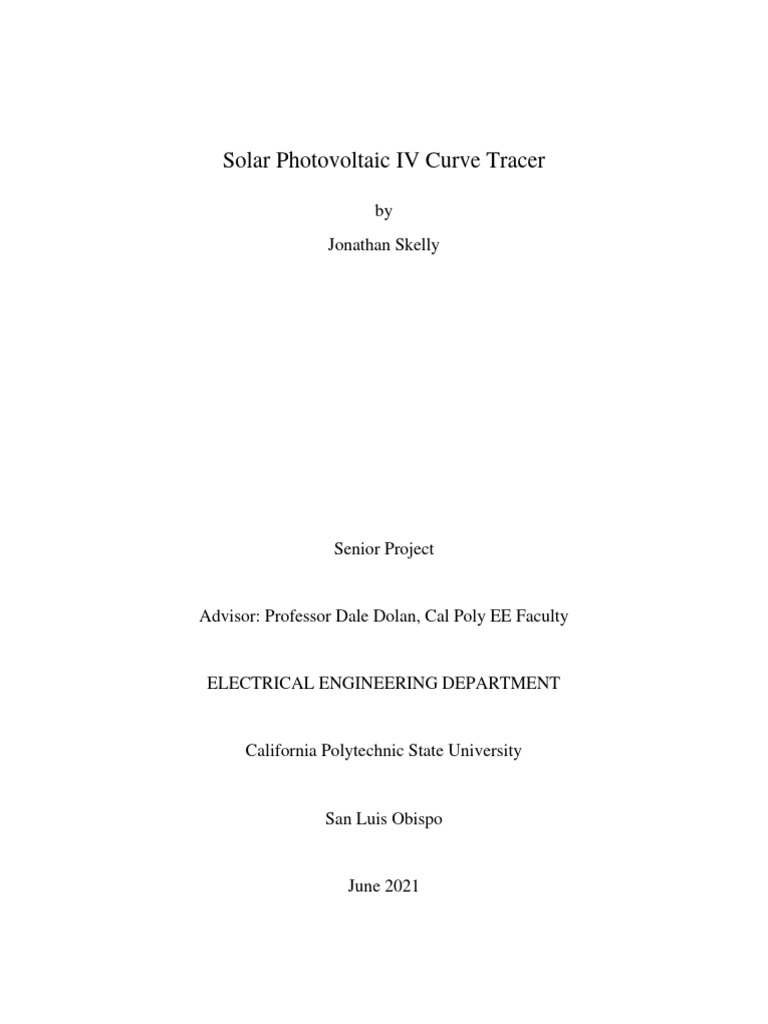 Solar Photovoltaic IV Curve Tracer | PDF | Amplifier | Solar Panel