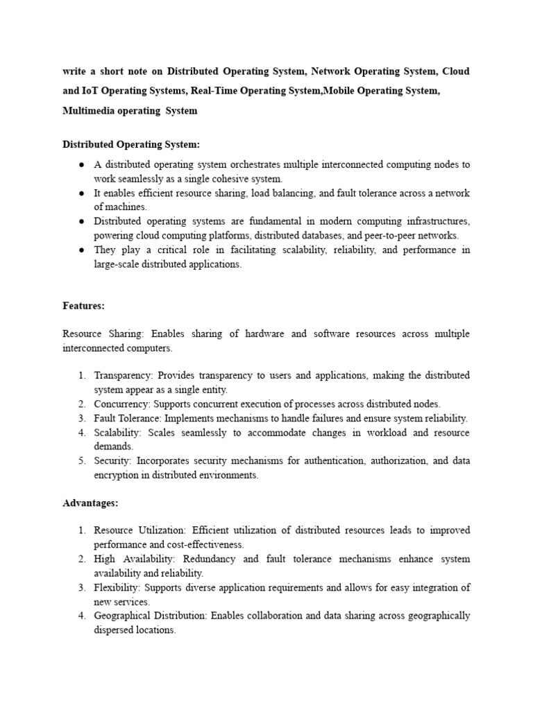 Module 6-Special Purpose OS | PDF | Internet Of Things | Computer Network