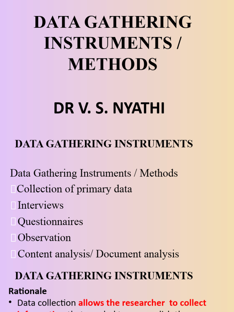 QUALITATIVE Data Gathering Instruments | Download Free PDF | Data ...