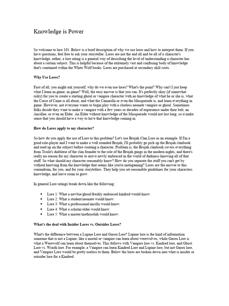 Lore Guide | PDF | Ghosts