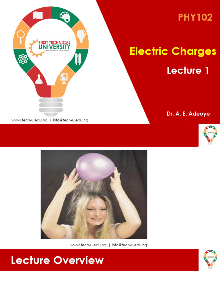 Phy 102 Lecture 1 | PDF | Electric Charge | Semiconductors
