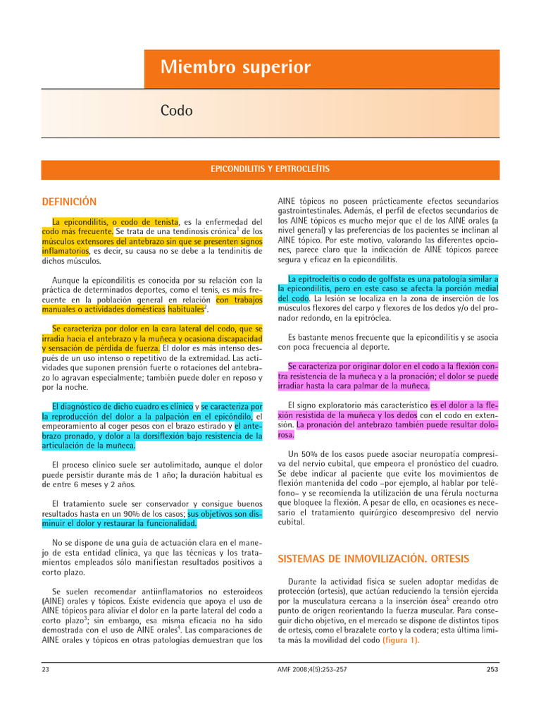 Epicondilitis y Epitrocleitis | PDF | Enfermedades y trastornos ...