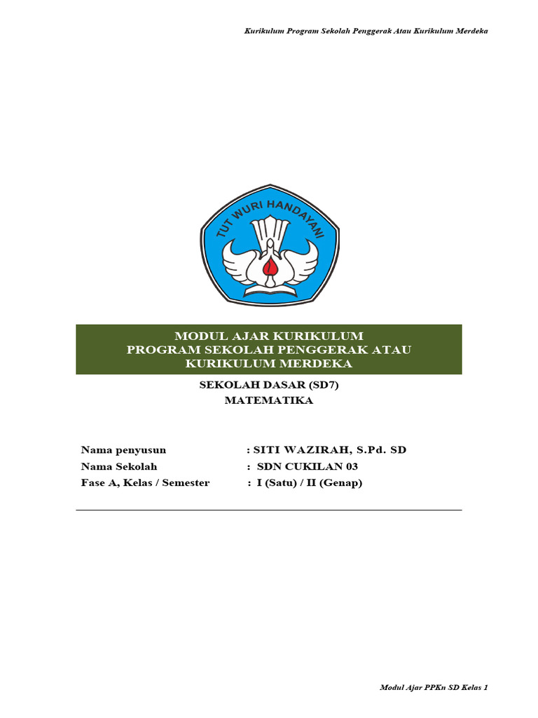 Modul Ajar KLS I PPKN | PDF | Karier & Perkembangan