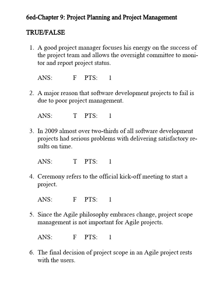CH09 TB | PDF | Project Management | Feasibility Study