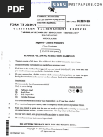 CSEC Integrated Science Paper 2 - June 2024 | PDF