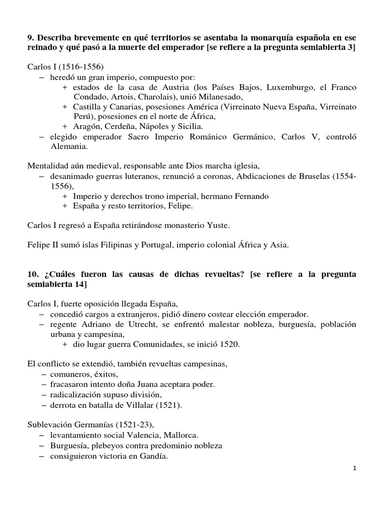05.soluciones Esquema Pre. Abi 9 A 15 Bloque 3 | Descargar gratis PDF | Imperio español | Santo ...