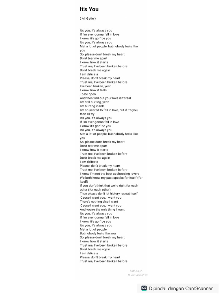 It's You | PDF